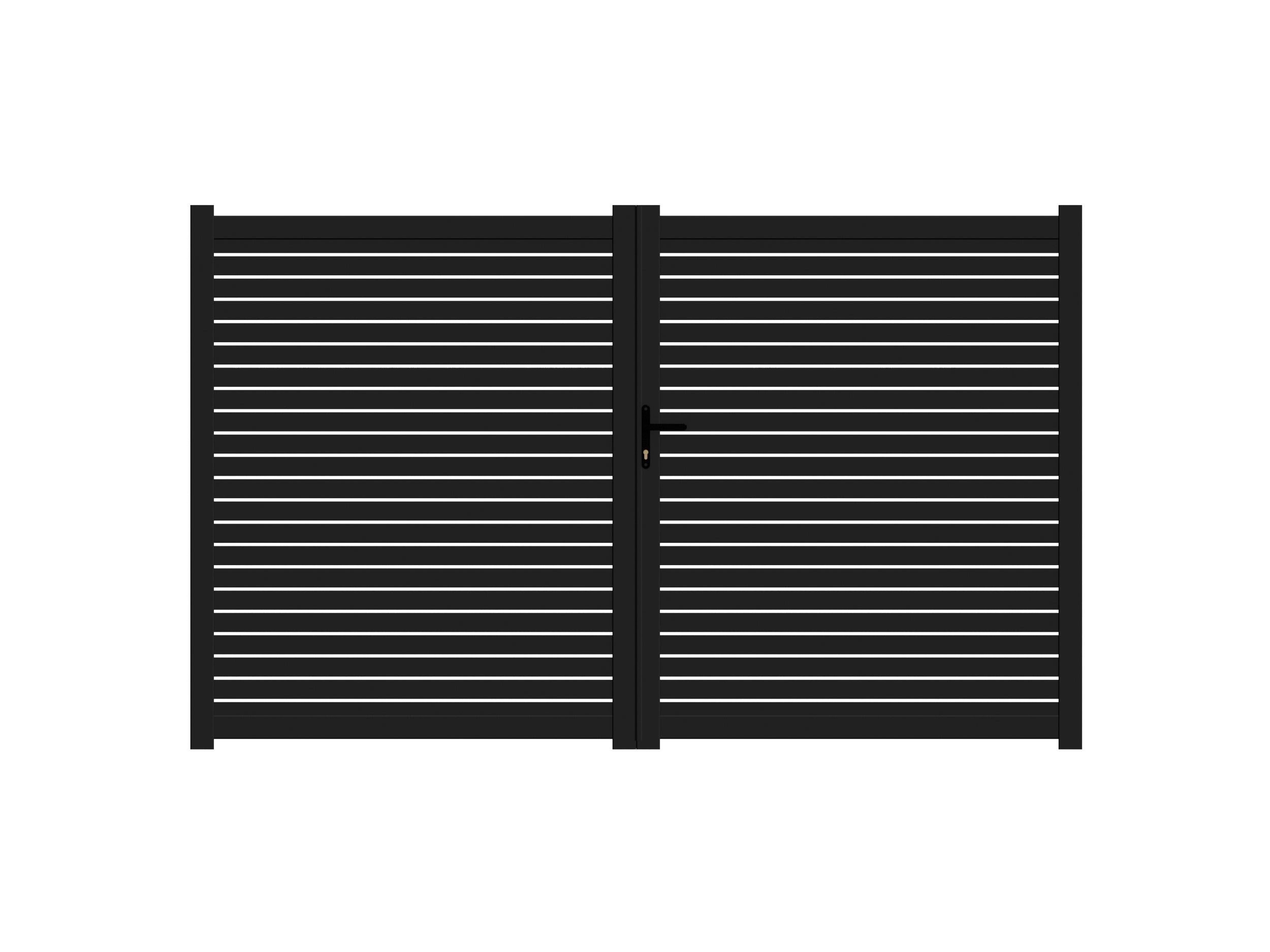 Double DIY Horizontal Maxi Slat Gate (1200mm high x 3000mm wide ...